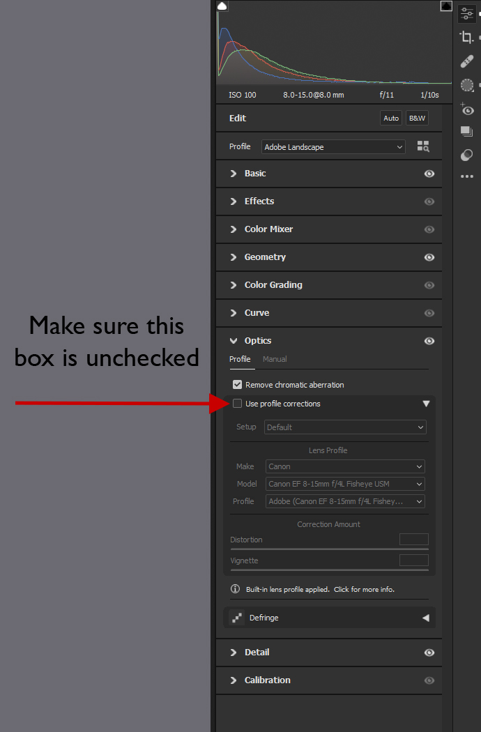 Solved: How to turn off auto previews with lens profile (A... - Adobe ...