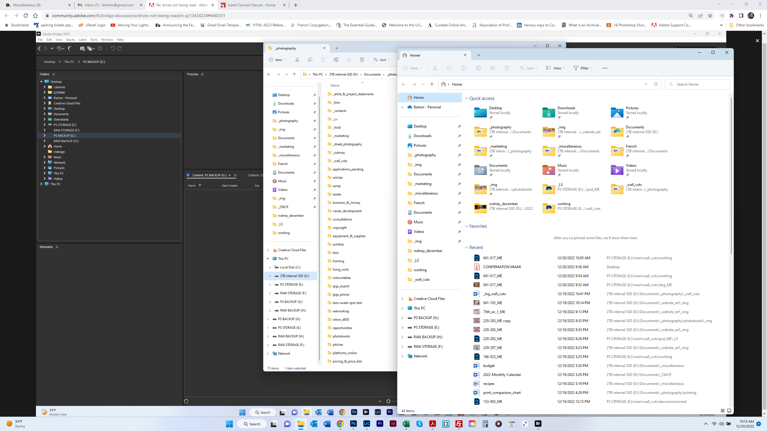drives not being read - Adobe Community - 13431895