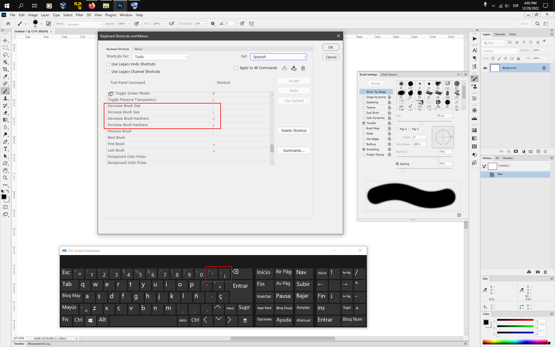 shorcut square bracket to decrease/increase size - Adobe Product ...