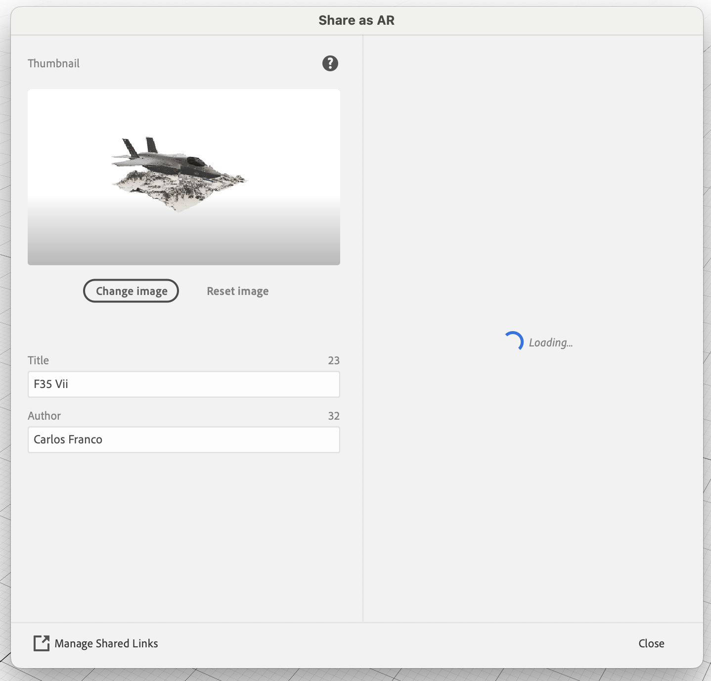 Adobe Aero Desktop Stuck on sharing - Adobe Community - 13439241