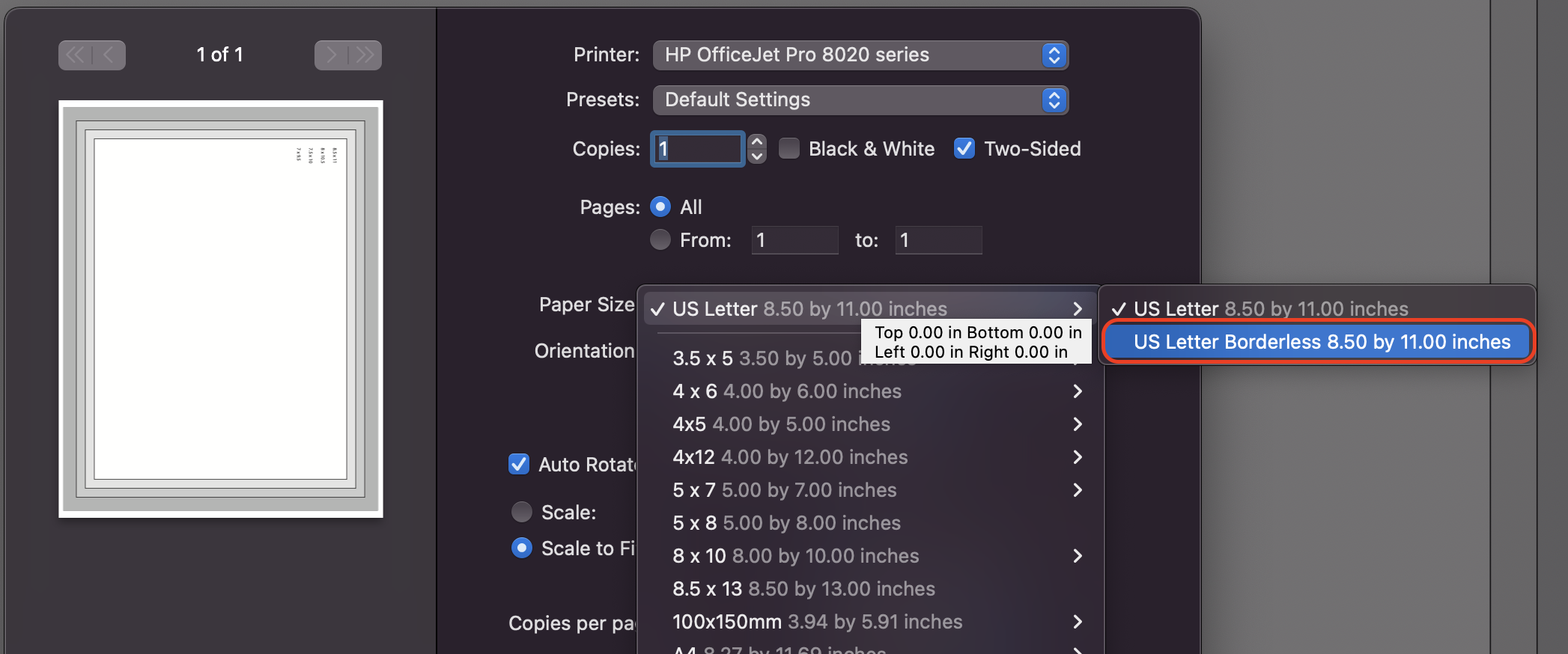 [locked] No option to print borderless with HP Off... - Adobe Product Community - 13448683