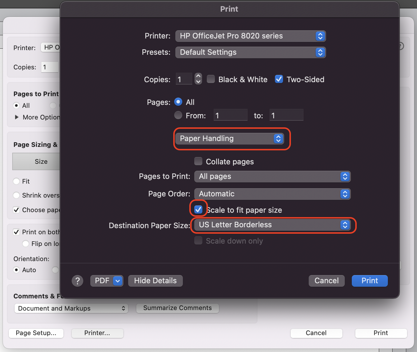 [locked] No option to print borderless with HP Off... - Adobe Product ...