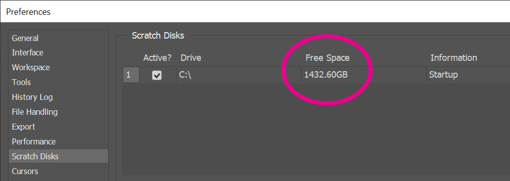 Ps doesn't open because of the "Scratch disk are f... - Adobe Community - 13448891