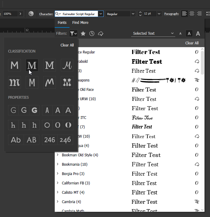 Solved Font Filtering Isnt Working Adobe Product Community 13446002