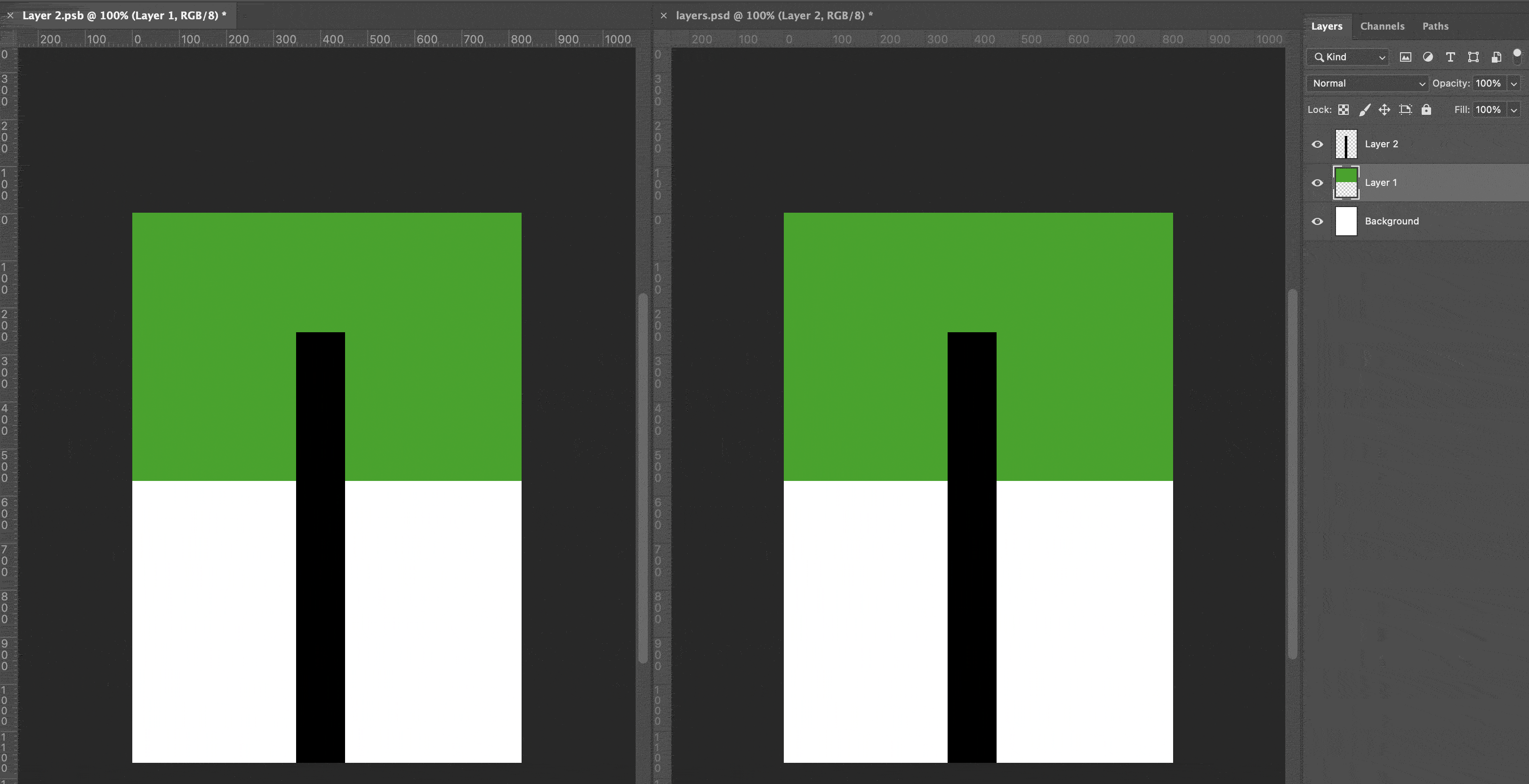 2 Up Display With Different Layers Adobe Support Community 13460367 