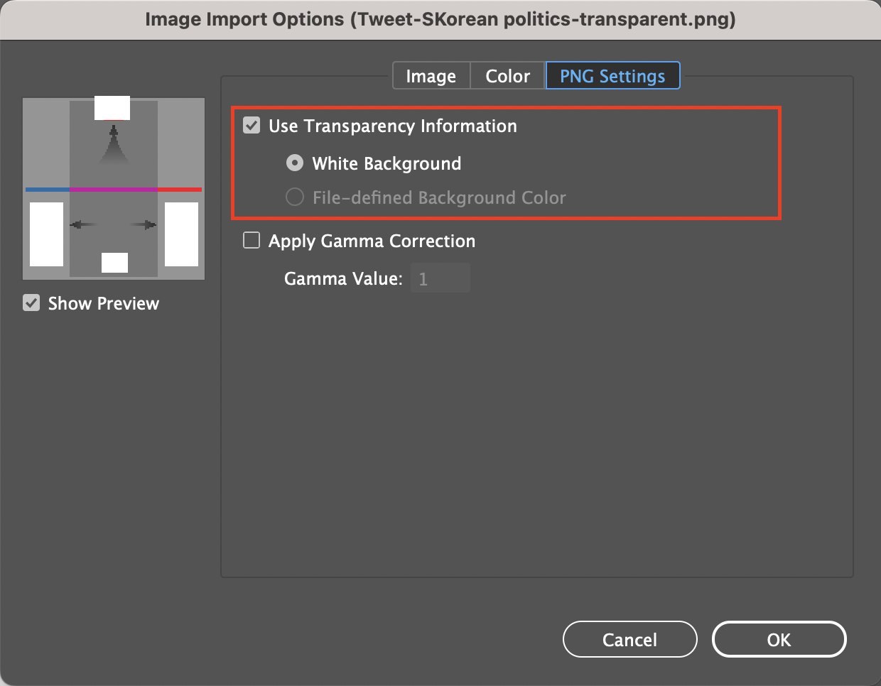 Solved: Use Transparency Information - Adobe Community - 13463486