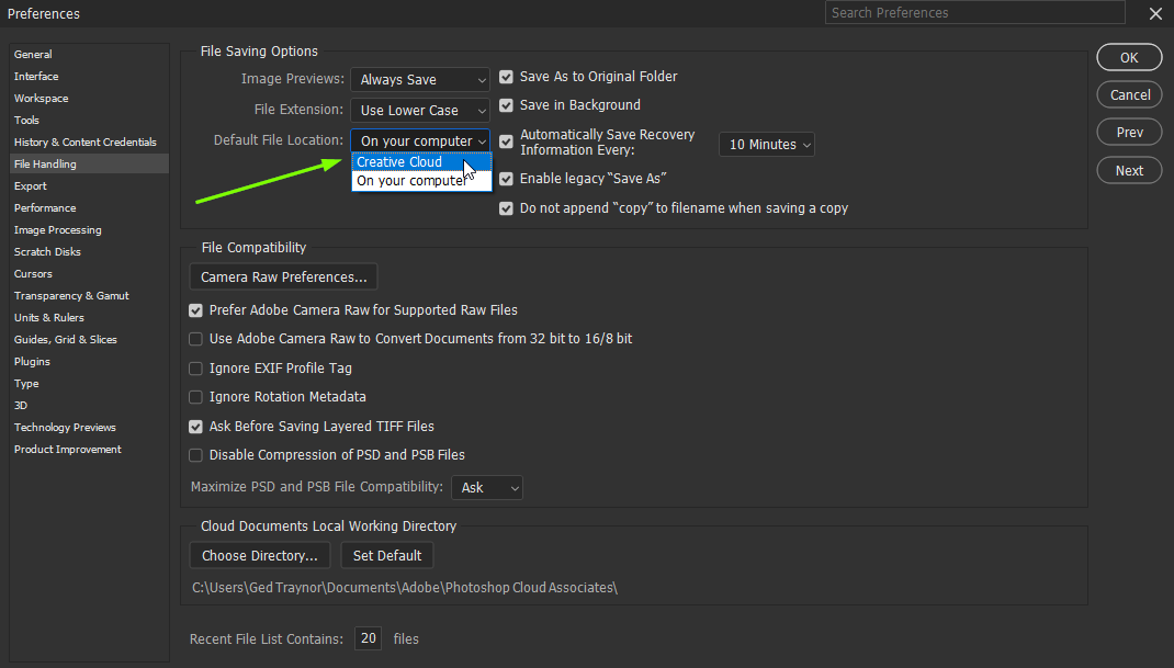 photoshop 24.1 Ui to Save to cloud not available - Adobe Support ...