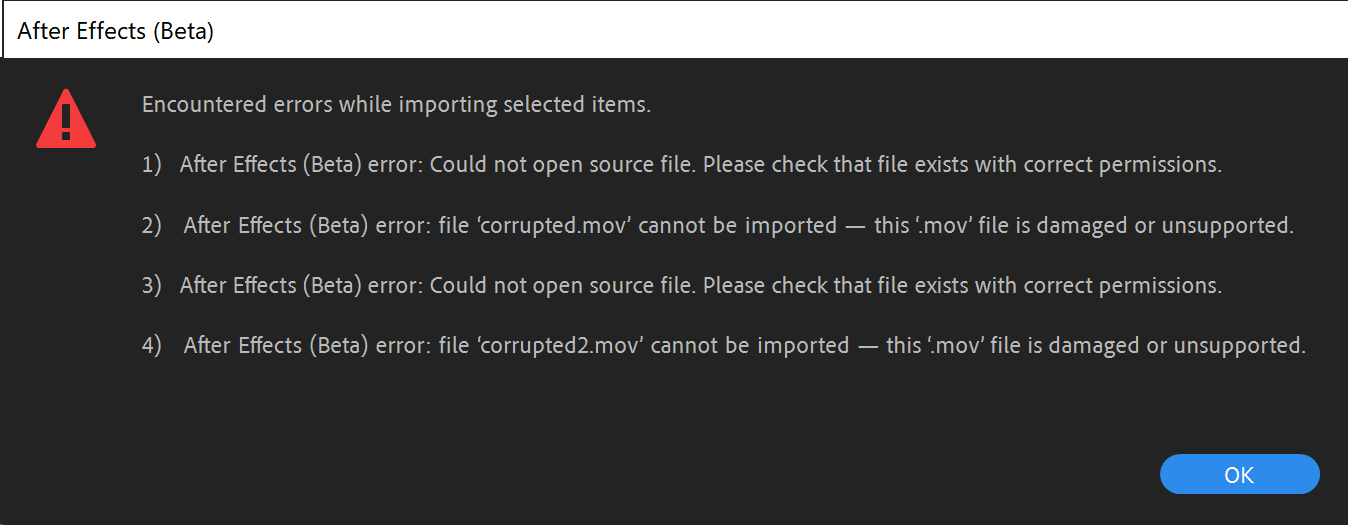 Error Dialog Aggregation, now in After Effects - Adobe Product ...