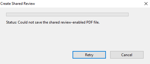 Shared Review creation issue. - Adobe Product Community - 13478435
