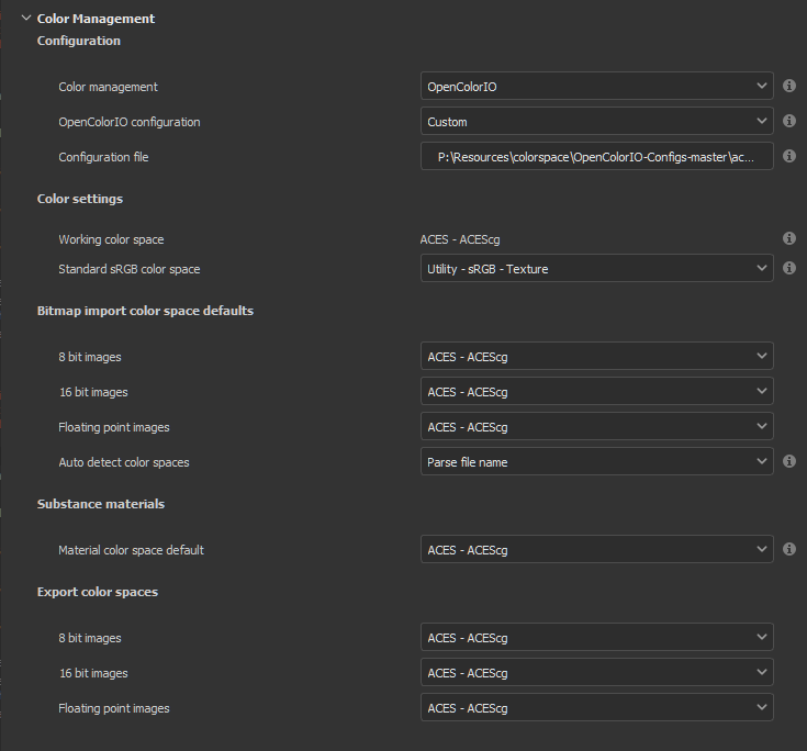 How to query the OCIO color space settings of the ... - Adobe Product ...