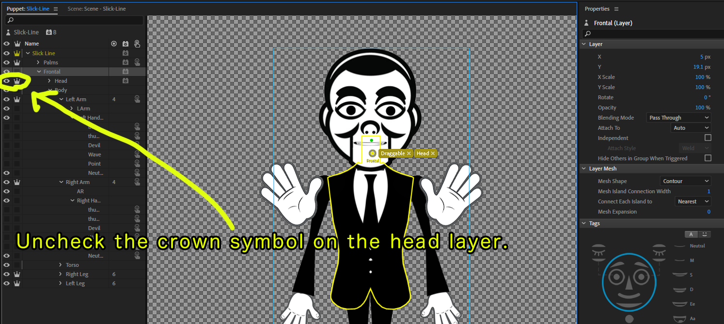 Solved: Head tilt with Frontal folder isn't working - Adobe Community ...