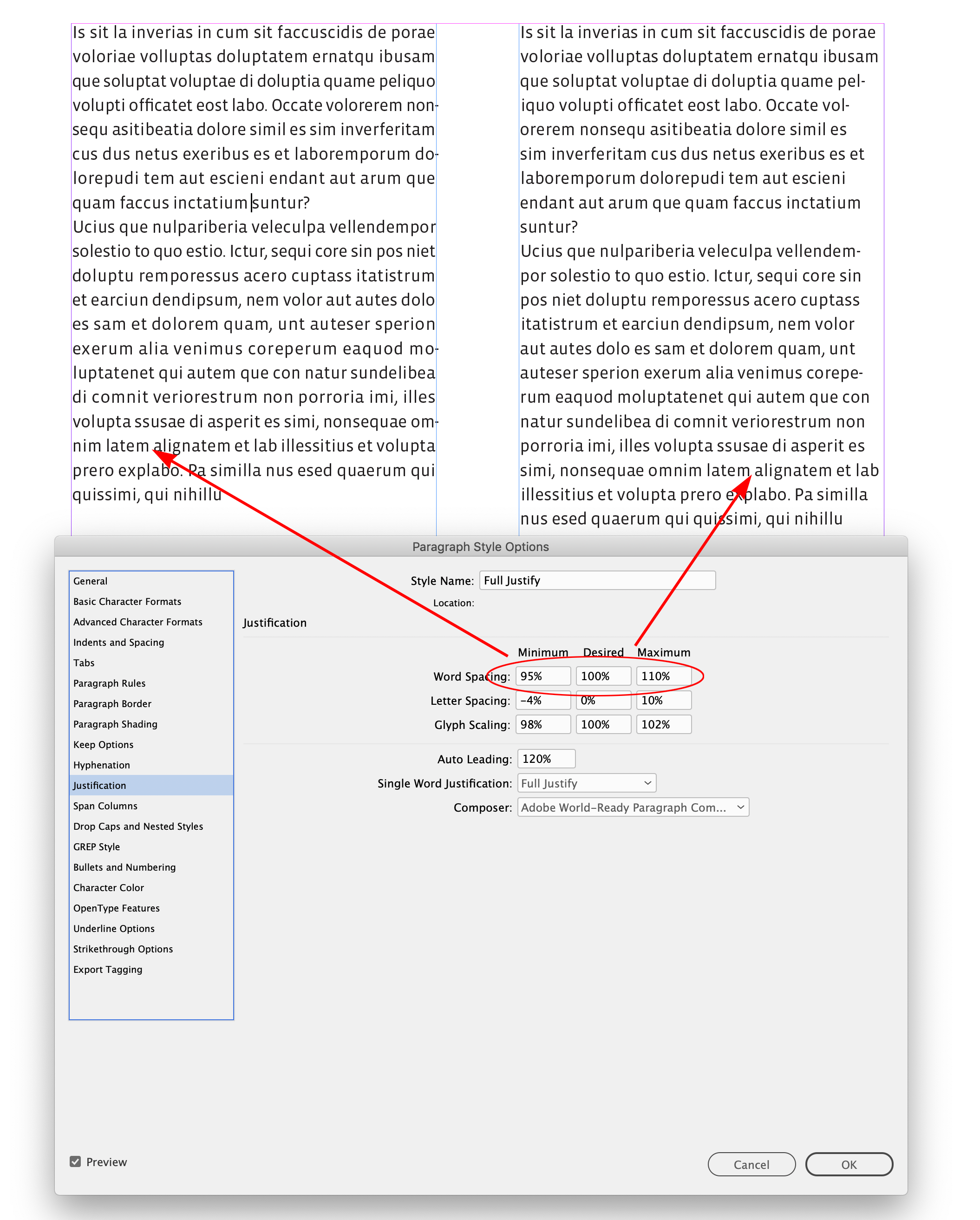 Solved: can't adjust spacing between words - Adobe Product Community ...