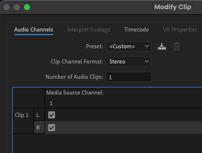 Audio channels - Adobe Community - 13495969