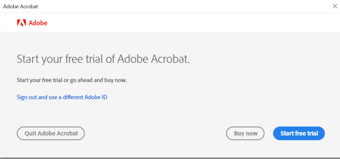 Adobe Acrobat PDF Closes For Subscription - Adobe Community - 13501988