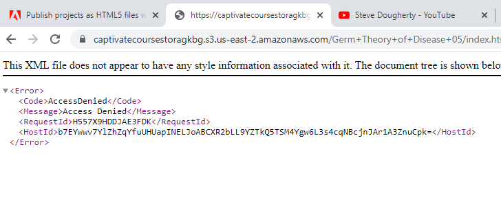 Error When Trying To Access Captivate Project Uplo Adobe Community