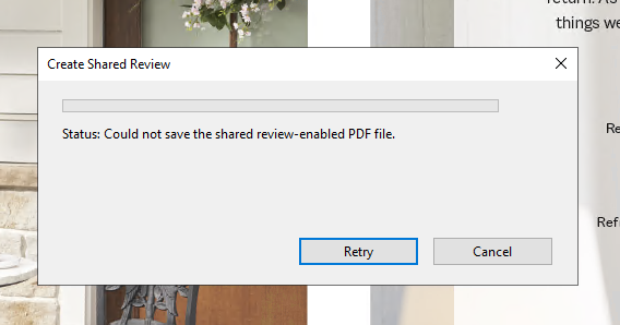 Solved: Could not Save Shared Review File - Adobe Product Community ...