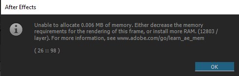 Solved: Unable to allocate 0.002MB of memory - Adobe Product Community ...