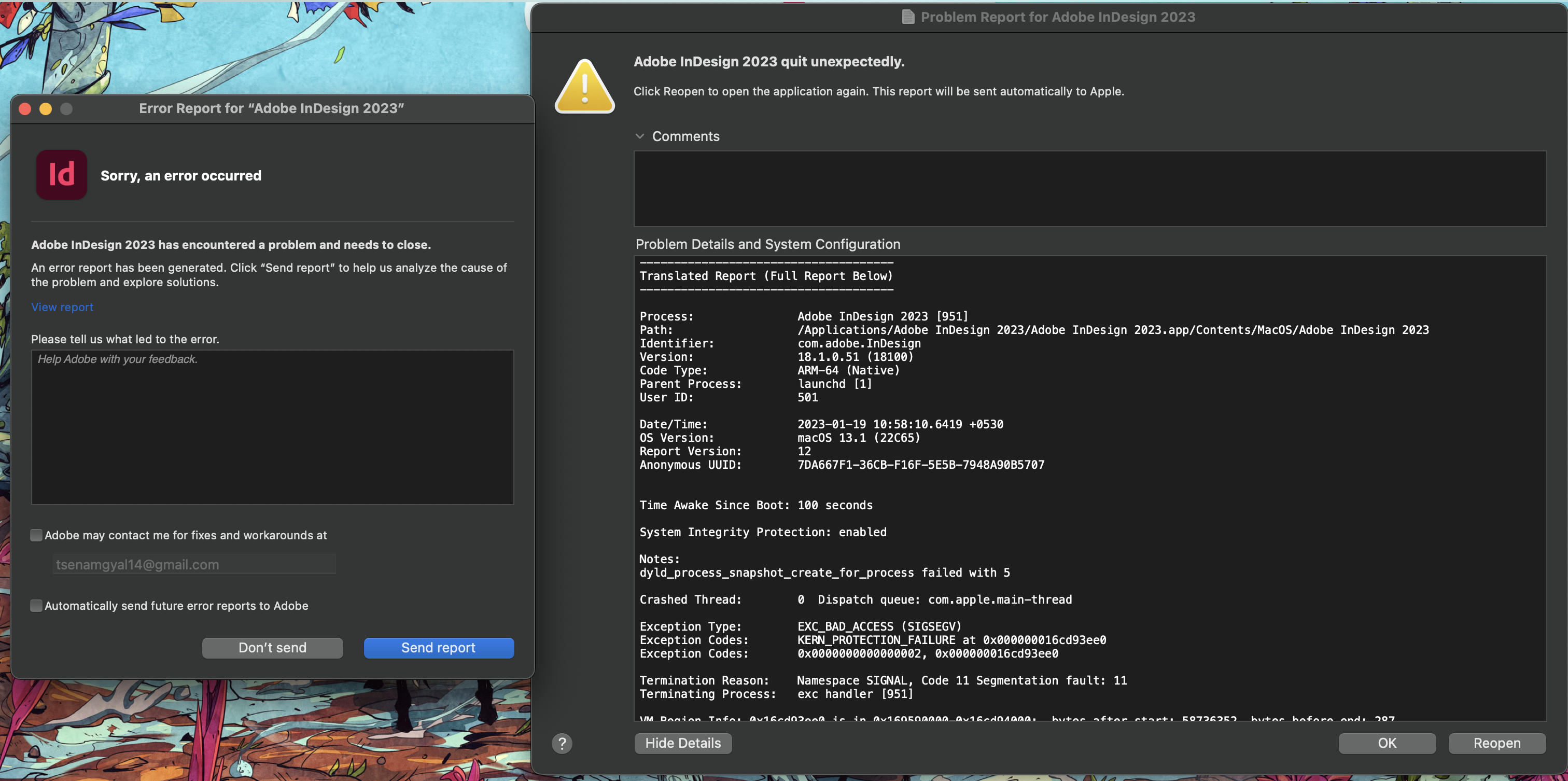 Adobe InDesign 2023 quit unexpectedly and not able... - Adobe Community ...