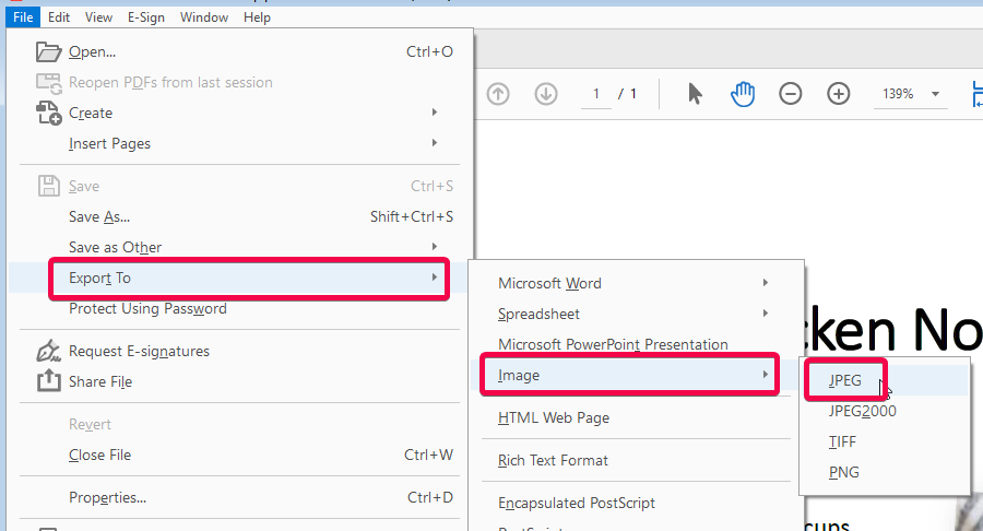 Solved: Acrobat won't export to a JPG - Adobe Product Community - 13498693