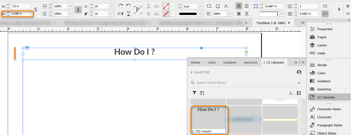Solved: InDesign small narrow text box placed into CC Libr... - Adobe ...