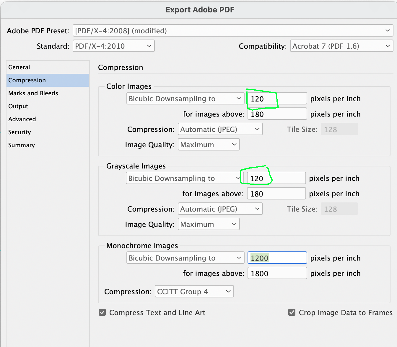 Saving high-quality PDFs at 120dpi - Adobe Community - 13545858