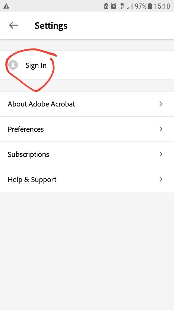 Re: Purchased Adobe Acrobat Premium for my Samsung... - Adobe Product ...