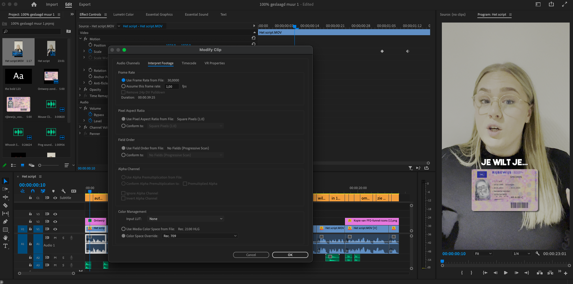 Wrong colors after import media - Adobe Product Community - 13549521