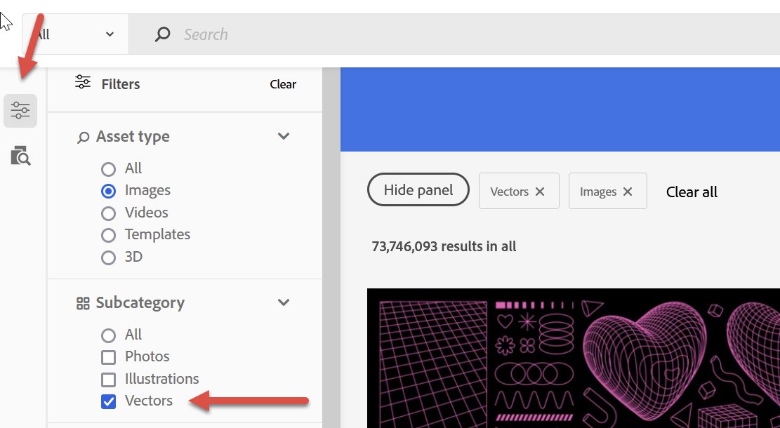 Solved: Stock images: don't want photos but cannot stop th... - Adobe ...
