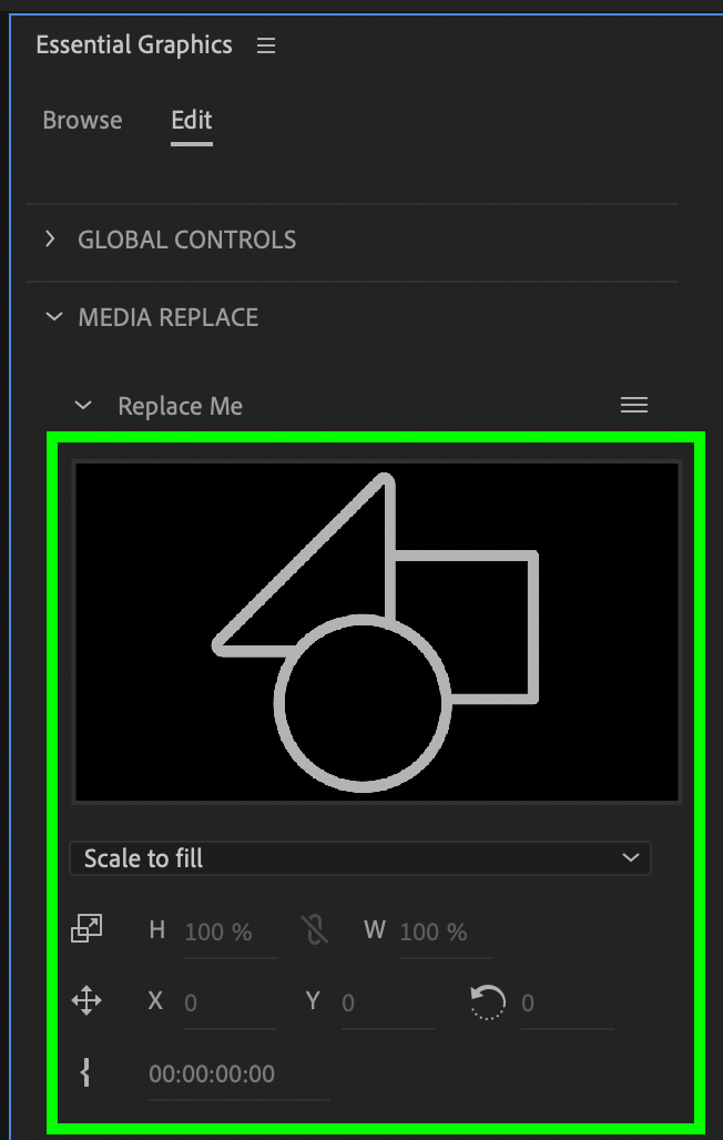 Solved: Delete "Replace Media" in Essential Graphics Trans... - Adobe ...