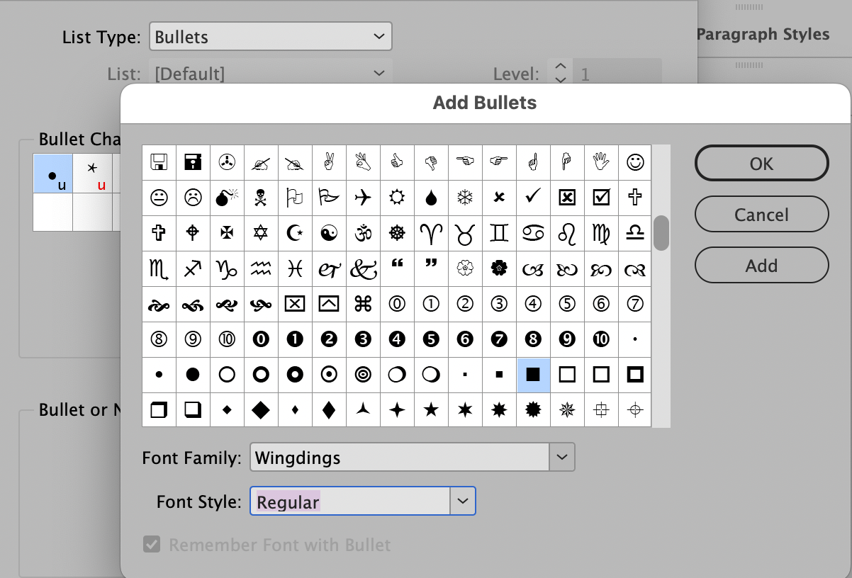 replace the bullet in a bulleted list with another... - Adobe Product ...