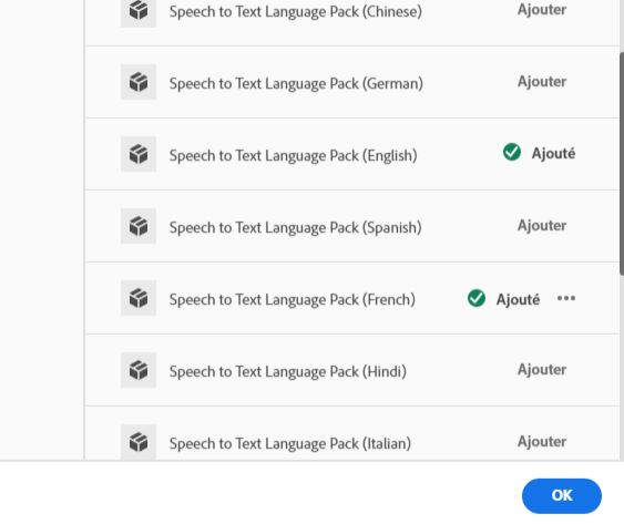 Missing language Pack for transcription - Adobe Product Community ...