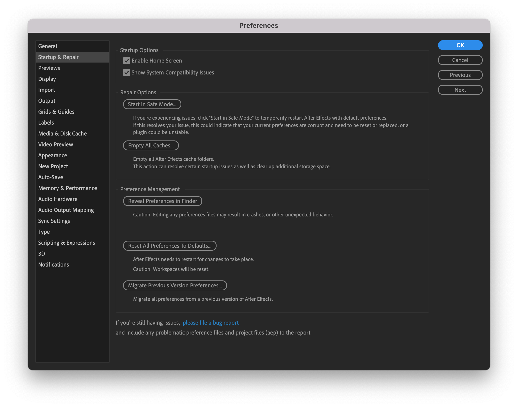 Feature Focus: Effect Manager & Startup and Repair - Adobe Product ...
