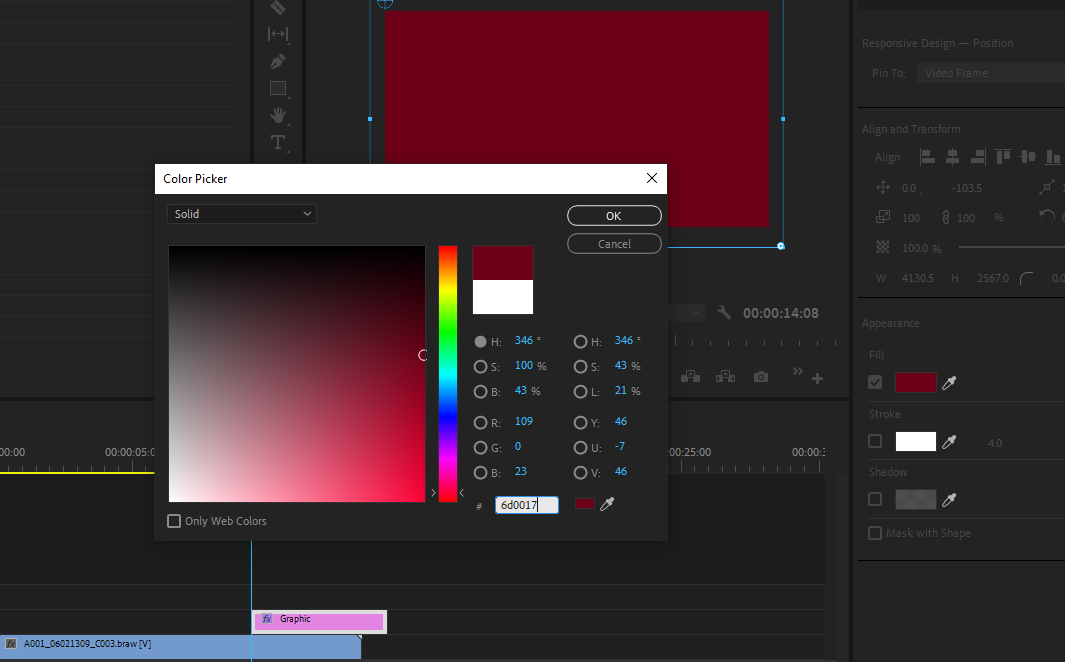 How do I tint a a background video to an exact col... - Adobe Product Community - 13571231