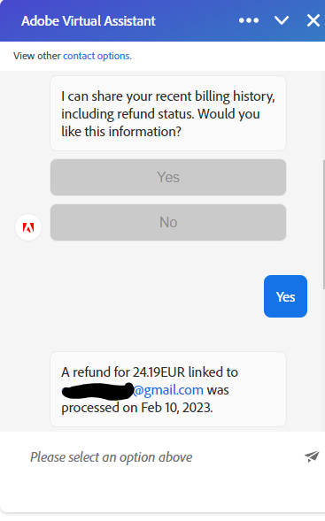 How do I know that my refund is underway? - Adobe Community - 13571739