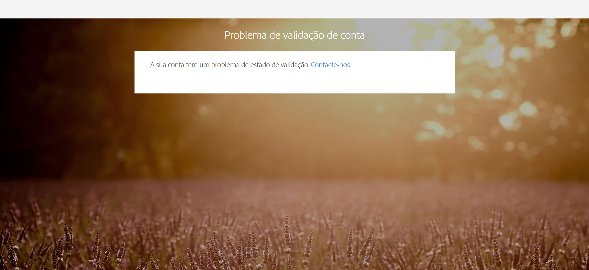 Solved: Problema de validação de conta. - Adobe Community - 13581621