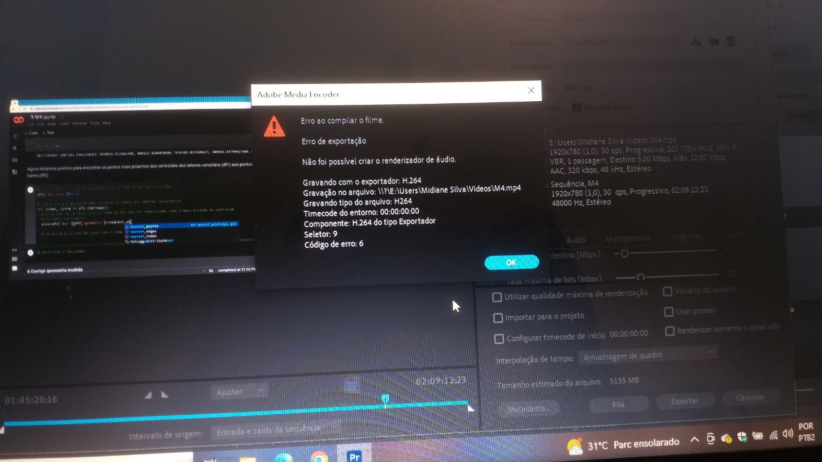 Não consigo converter as edições em mp4 - Adobe Community - 13582710