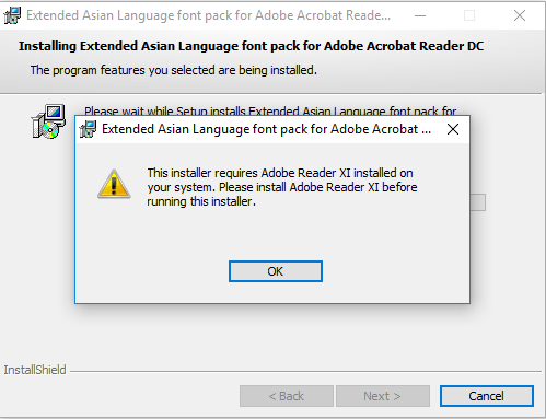 Reader DC Language Pack msi errors to say Reader X... - Adobe Product ...