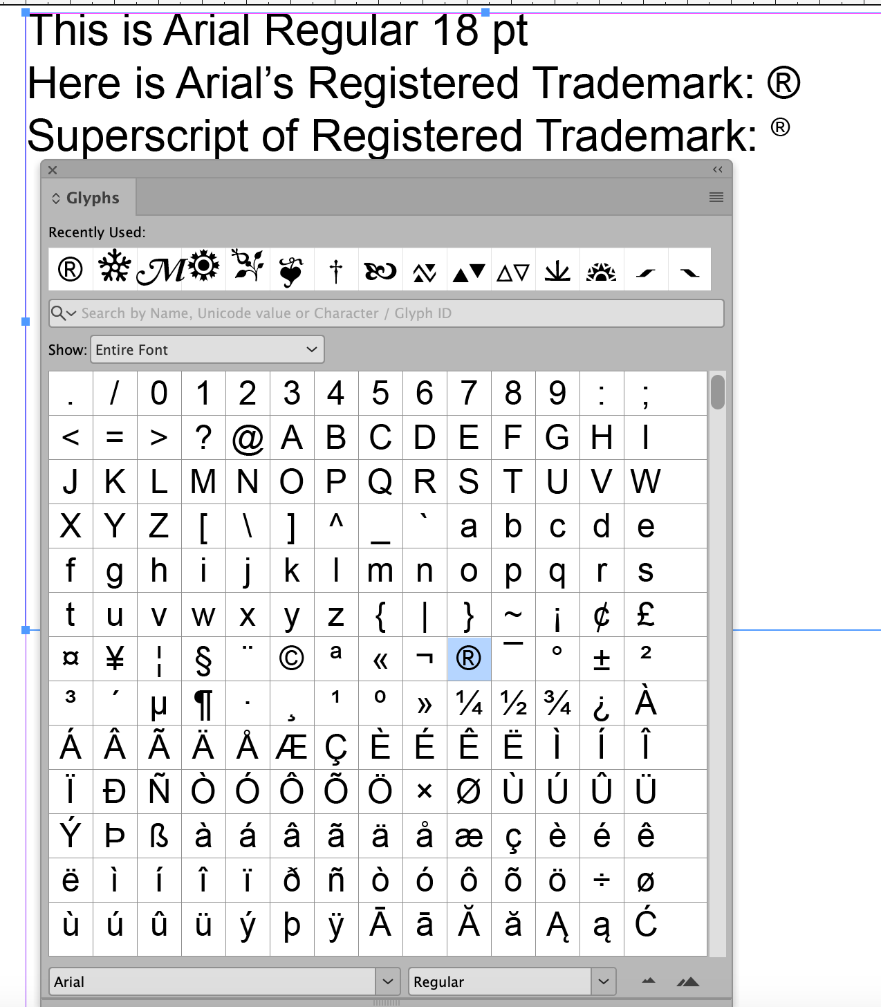 Solved: How to find/replace registered trademark and make ... - Adobe ...