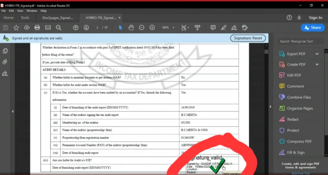 Required green tick mark in siganture appearance - Adobe Product ...