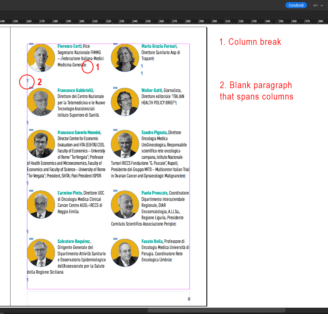 Dynamic, flowing, inline list of lecturers - Adobe Product Community ...
