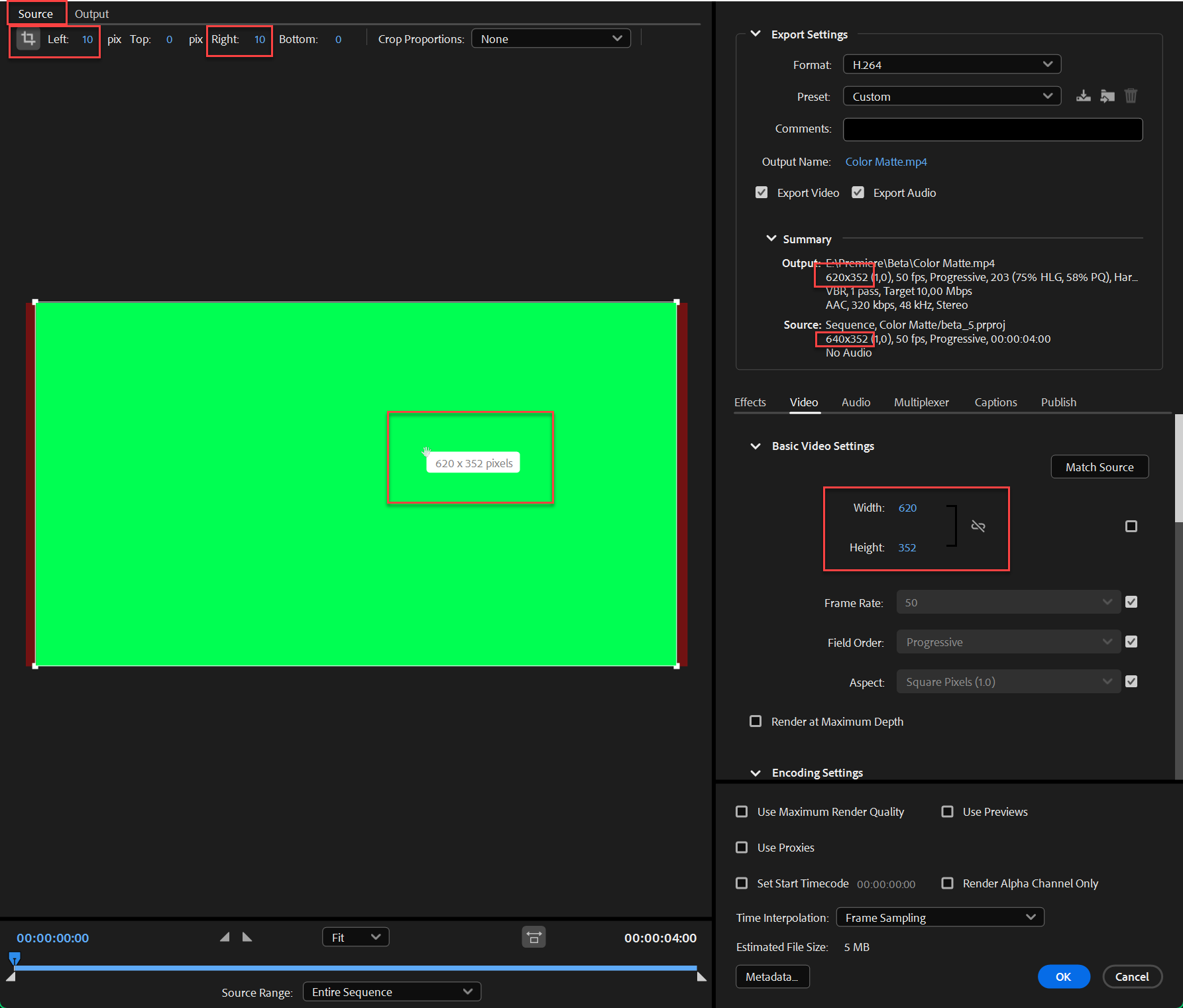 Using crop effect - exported video still has black... - Adobe Product ...