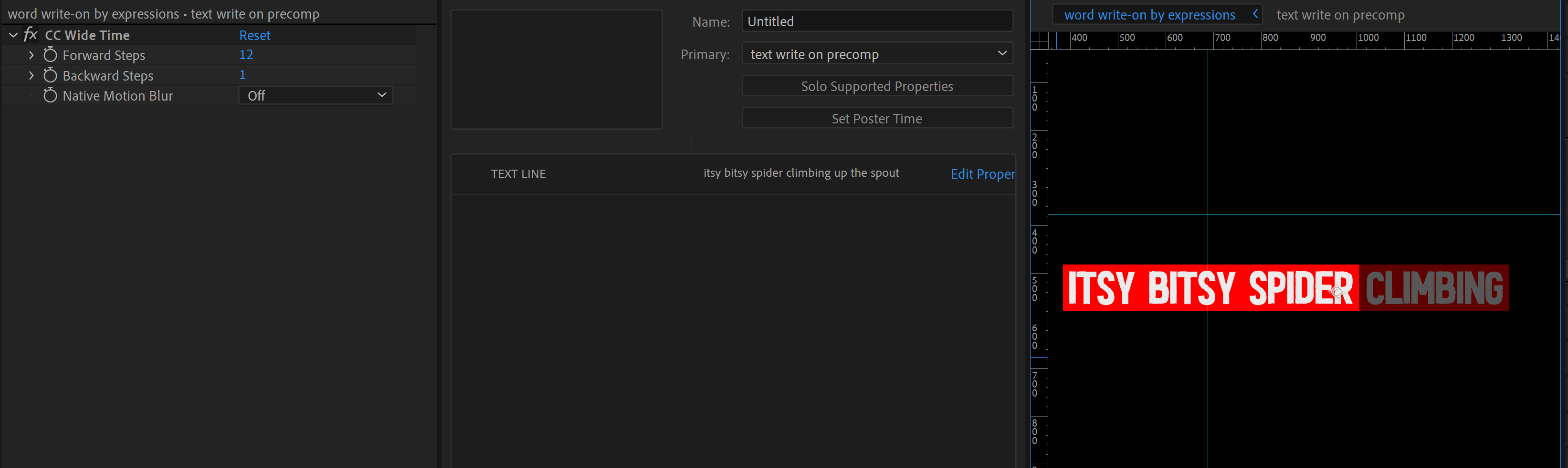 Dynamic text box, fade up word by word - Adobe Community - 13601631