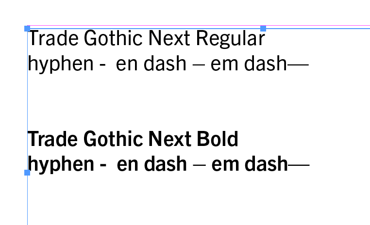 Hyphen problems with Trade Gothic Next from Adobe ... - Adobe Support ...