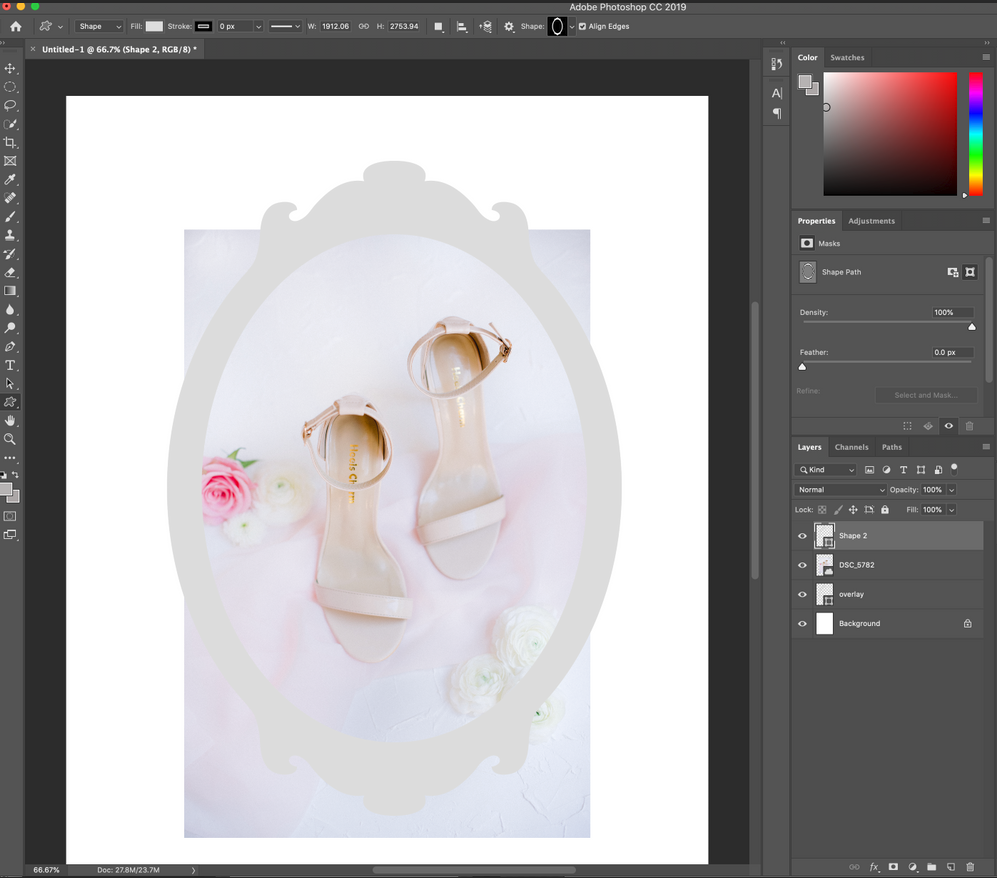 Solved: Using a shape as a frame - Adobe Product Community - 10886960