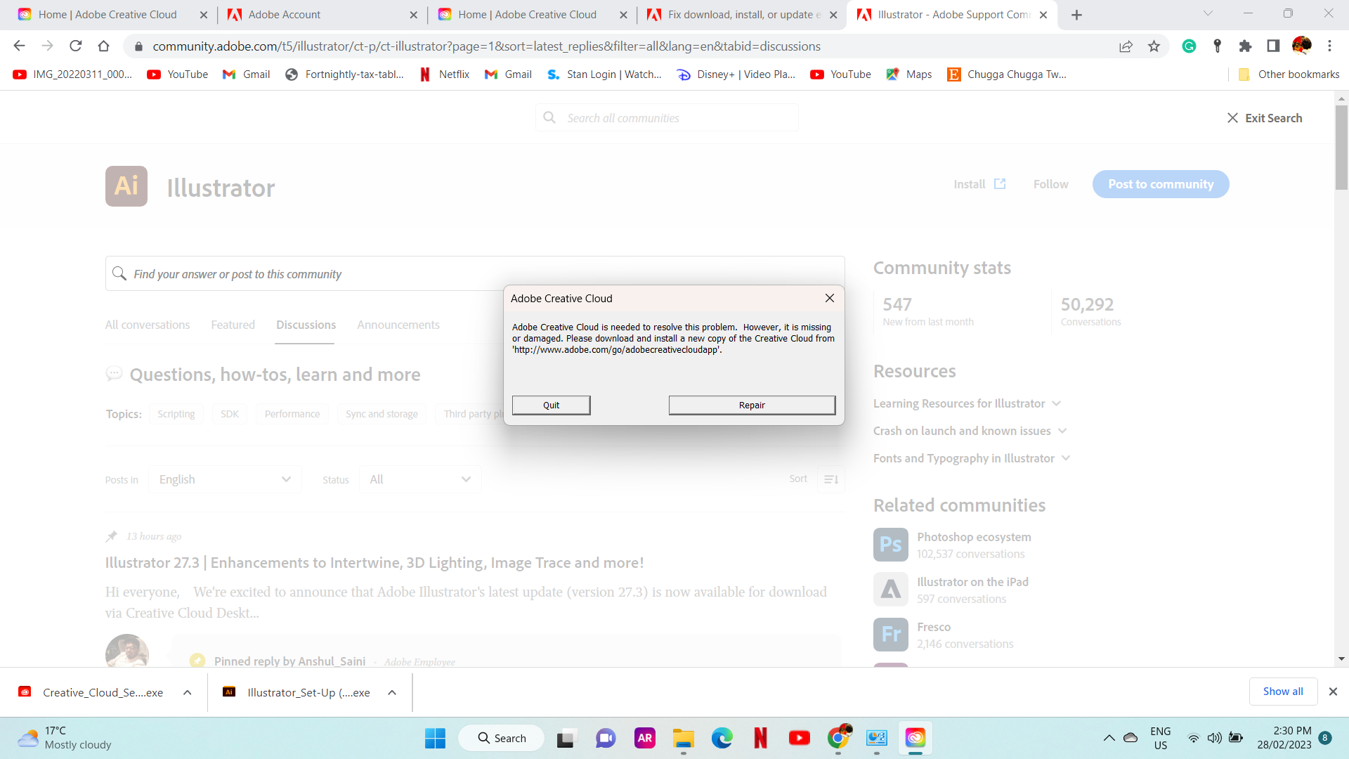 Solved: illustrator instatalation issue - Adobe Community - 13613068