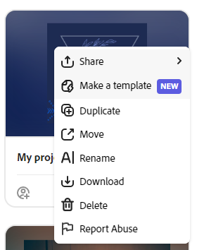 How to create template from project - Adobe Product Community - 13611478