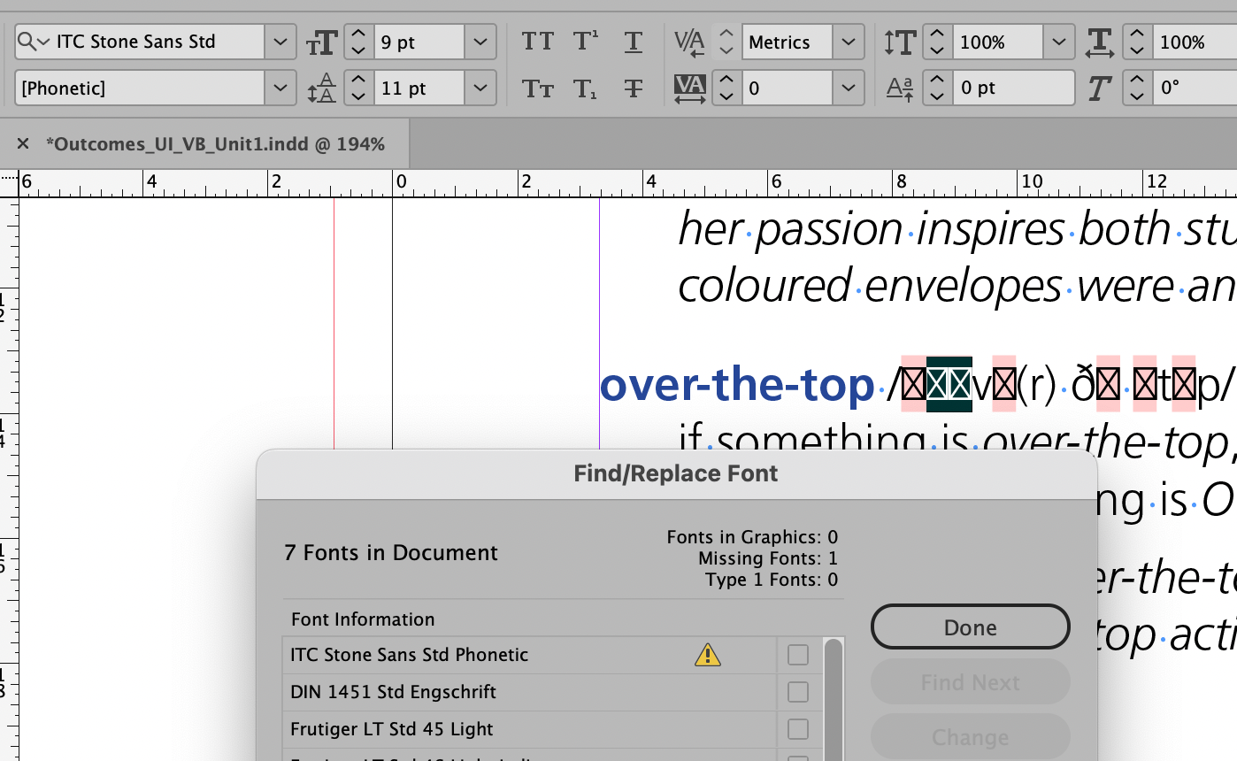 ITC Stone Sans Phonetic Font ISSUE - Adobe Product Community - 13616460