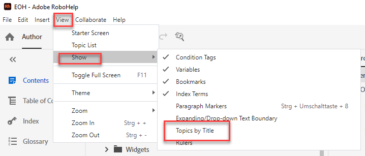 Need TOCs to Alphabetize in RoboHelp 2022 - Adobe Support Community ...
