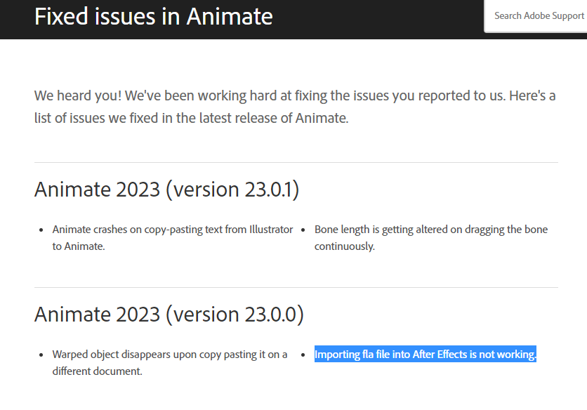 Solved: What should i do to make fla file work on after ef... - Adobe ...