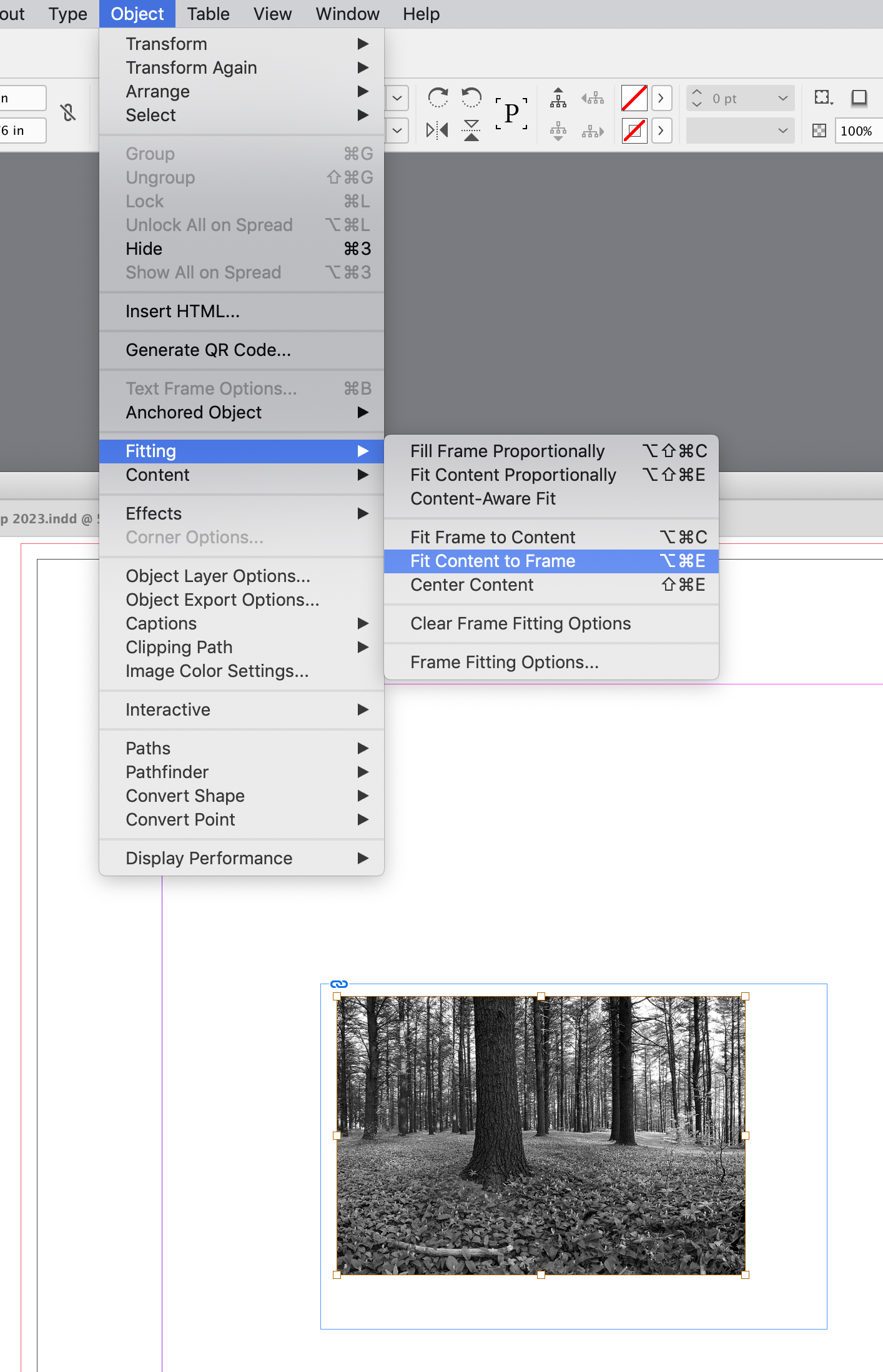 How do I resize an image AND container in indesign... - Adobe Product ...